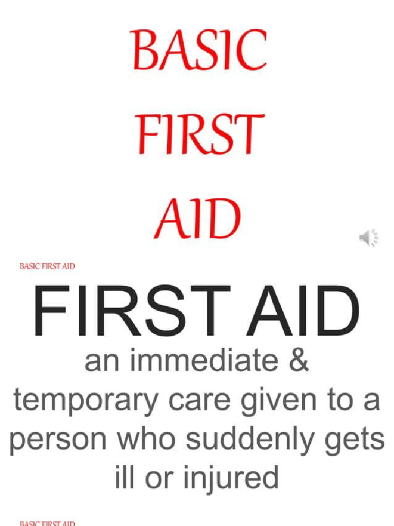 Basic First Aid | PDF