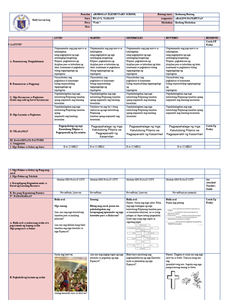Dll Week 7-q3 AP 5 | PDF