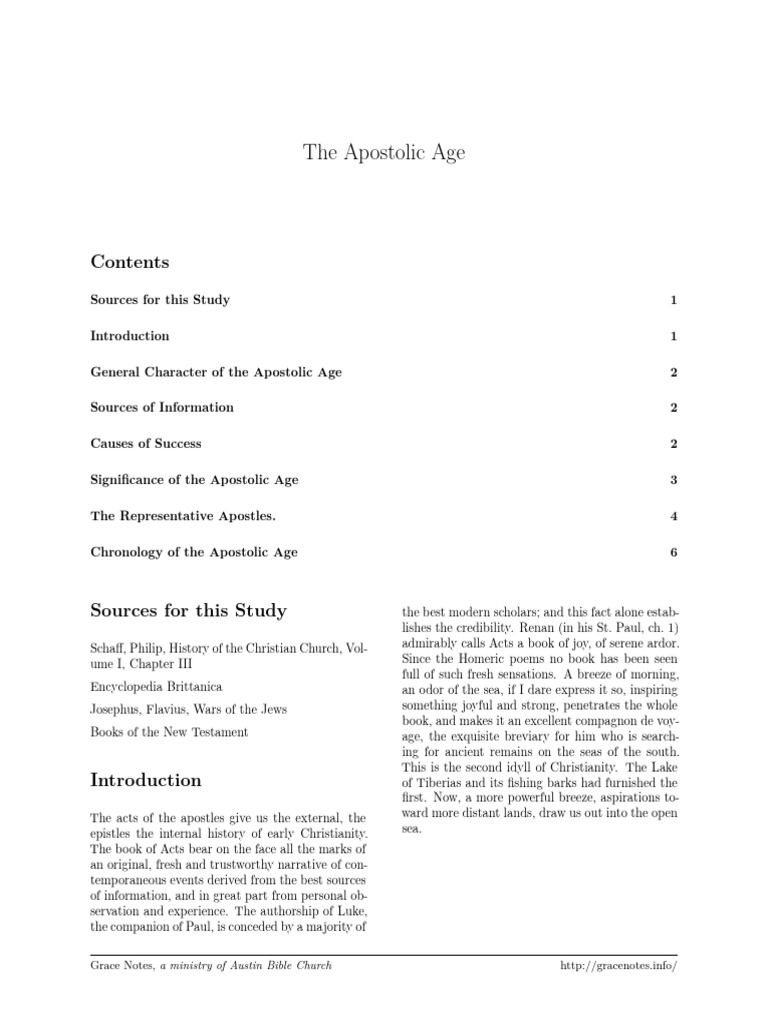 Apostolic Age | PDF | Paul The Apostle | Saint Peter