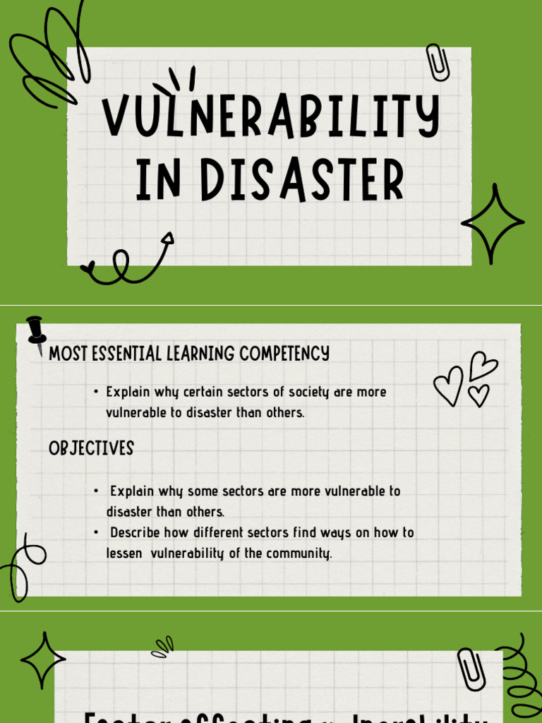 Lesson 6. Vulnerability in Disaster | PDF
