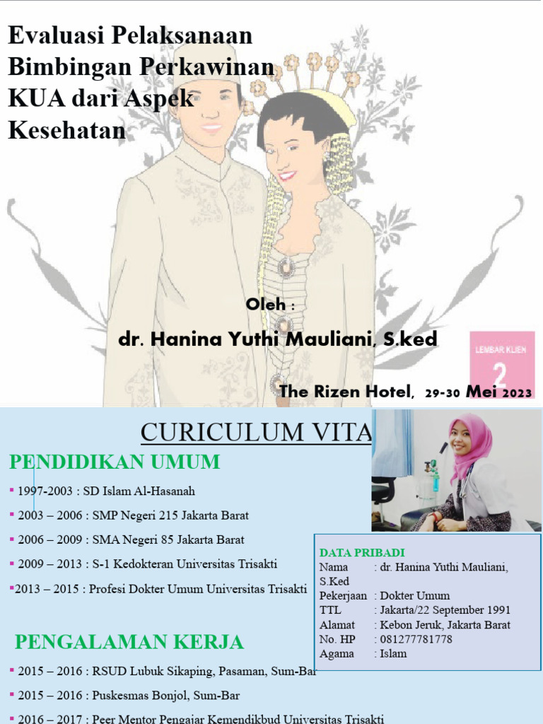 Evaluasi Pelaksanaan Binwin KUA Dari Aspek Kesehatan (Autosaved) (Autosaved) | PDF