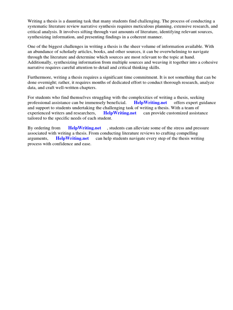 Systematic Literature Review Narrative Synthesis | PDF | Systematic ...