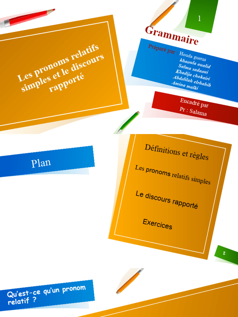Pronoms relatifs et discours rapporté | PDF | Clause | Pronom