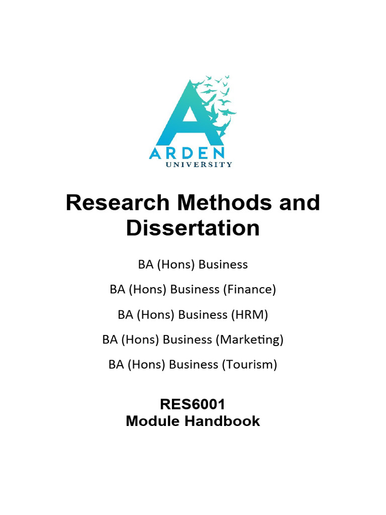 Dissertation Research Methods Handbook | PDF | Methodology | Thesis