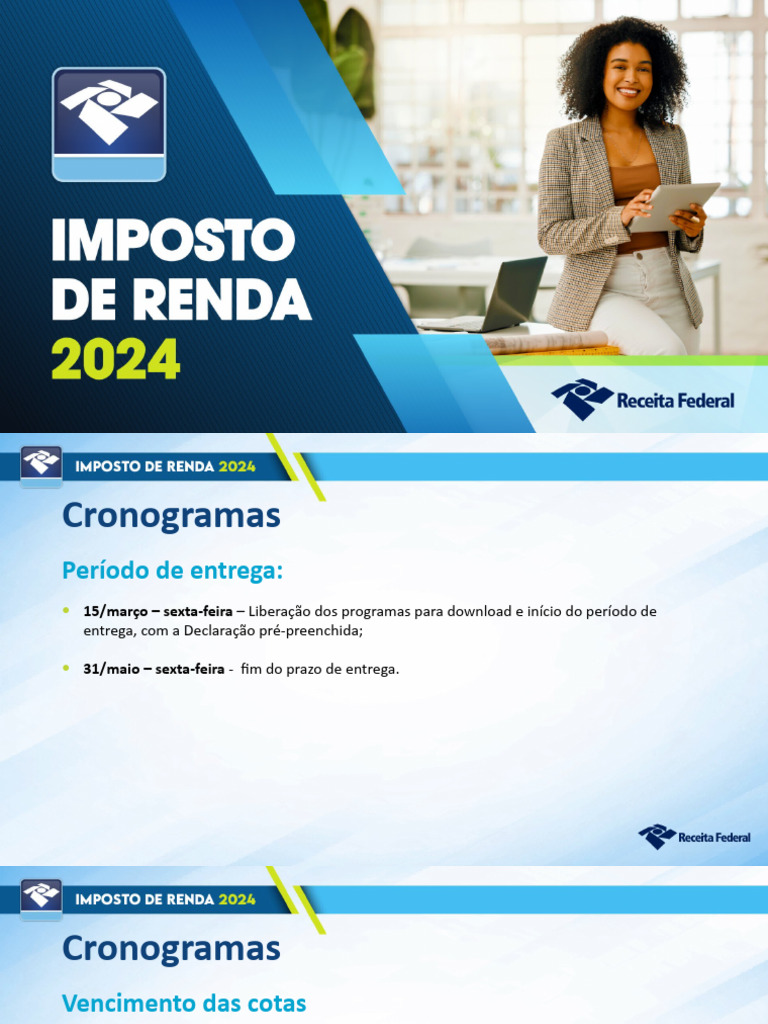 Apresentacao RFB - 05 Marco 2024 | PDF | Impostos | Imposto de Renda