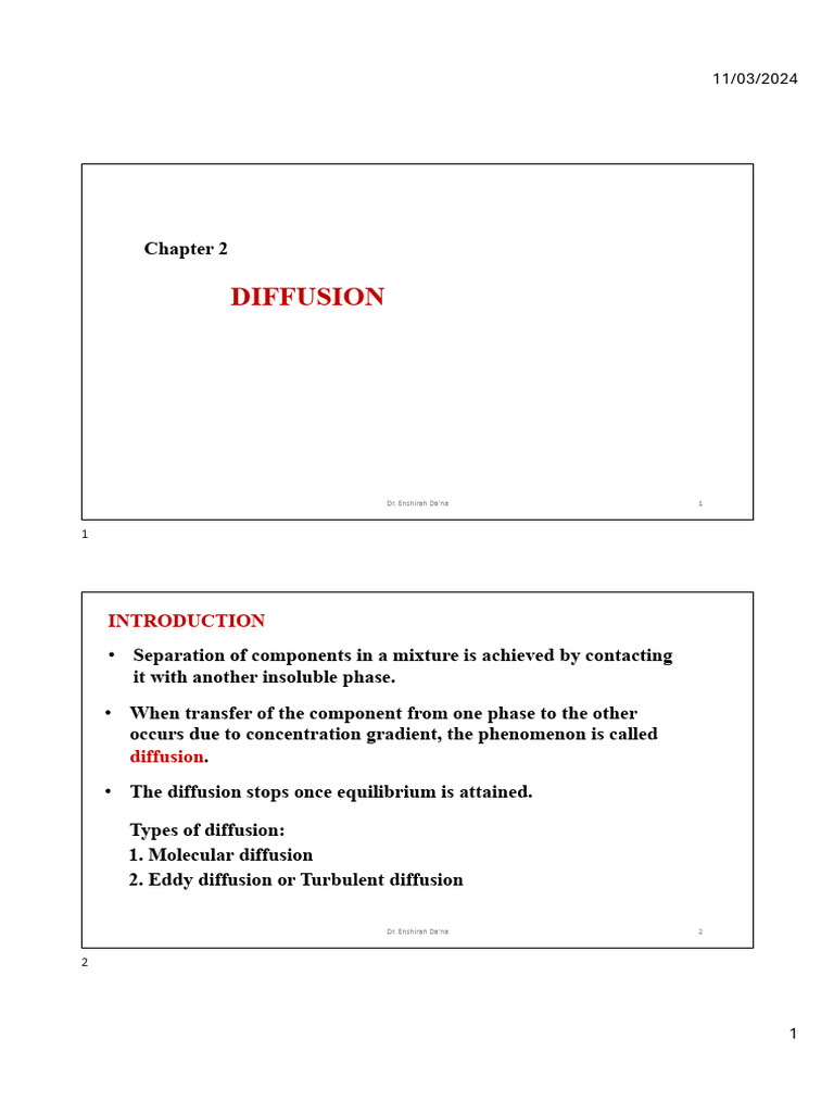Chapter 2 Modified | PDF | Diffusion | Porosity
