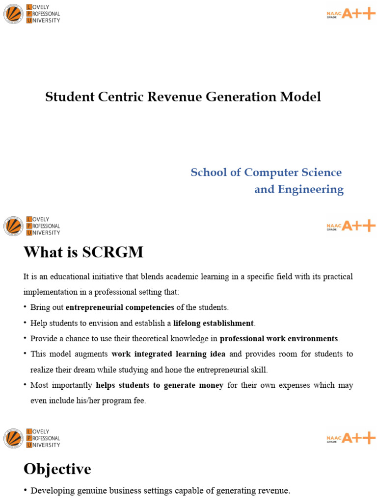 Revenue Generation Model | PDF