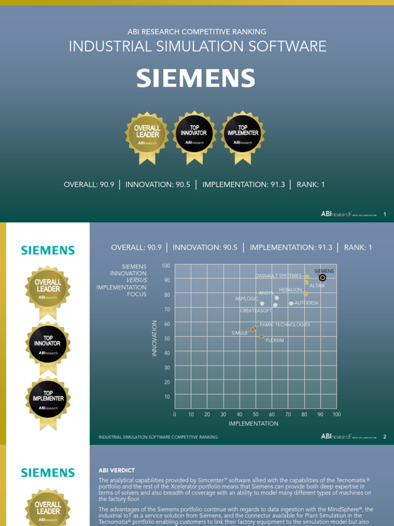 Siemens Industrial Simulation Software, Competitive Ranking - tcm27 ...