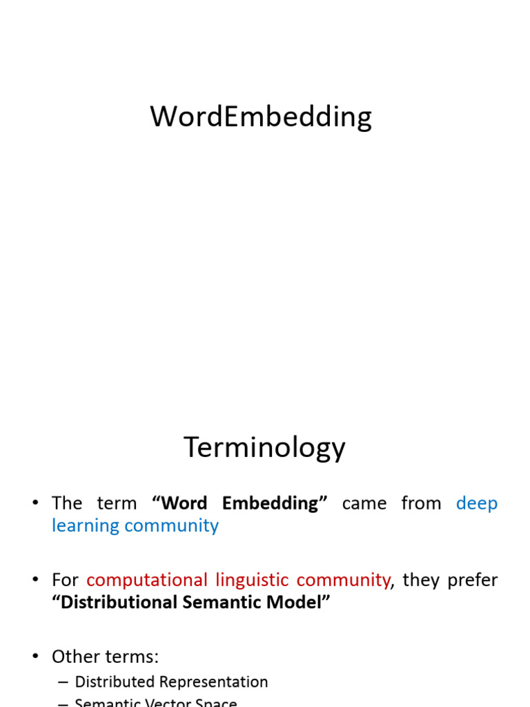 2-WordEmbedding | PDF