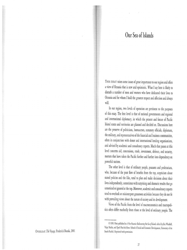 4.2 Epeli - Hau'ofa - 'Our - Sea - of - Islands' | PDF