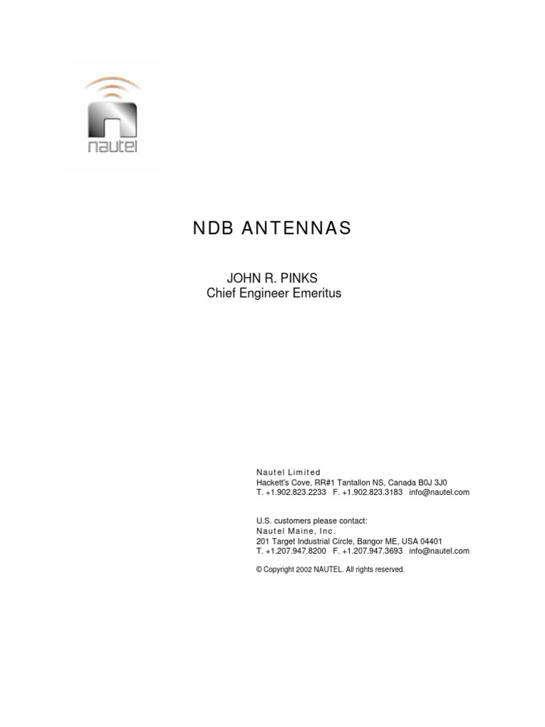 Teoría - NDB (Antennas) | PDF | Antenna (Radio) | Electrical Impedance