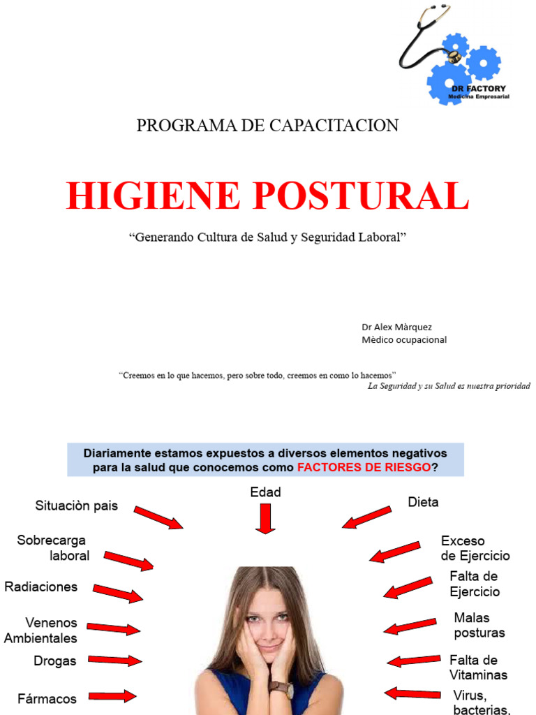 Presentaciòn de Higiene Postural | PDF | Seguridad y salud ocupacional | Medicina CLINICA
