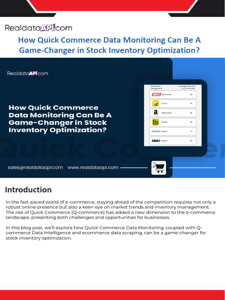 How Quick Commerce Data Monitoring Can Be A Game-Changer in Stock ...