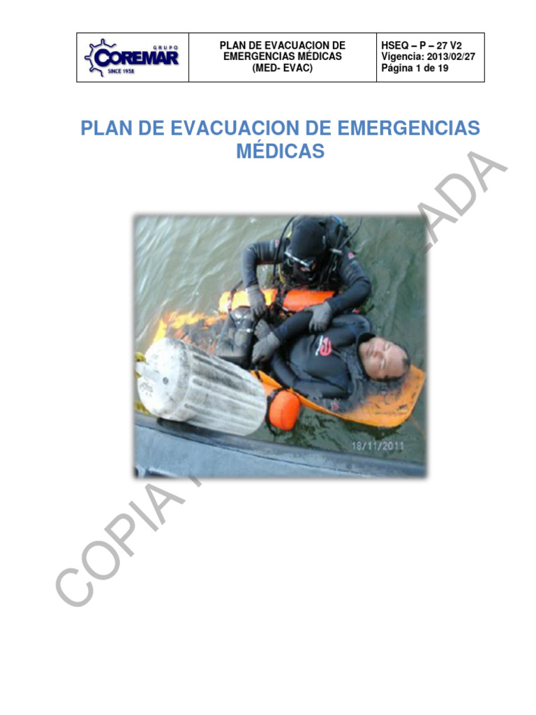 HSEQ-P-27 Plan de Evacuacion de Emergencias Medicas - MEDEVAC | PDF ...