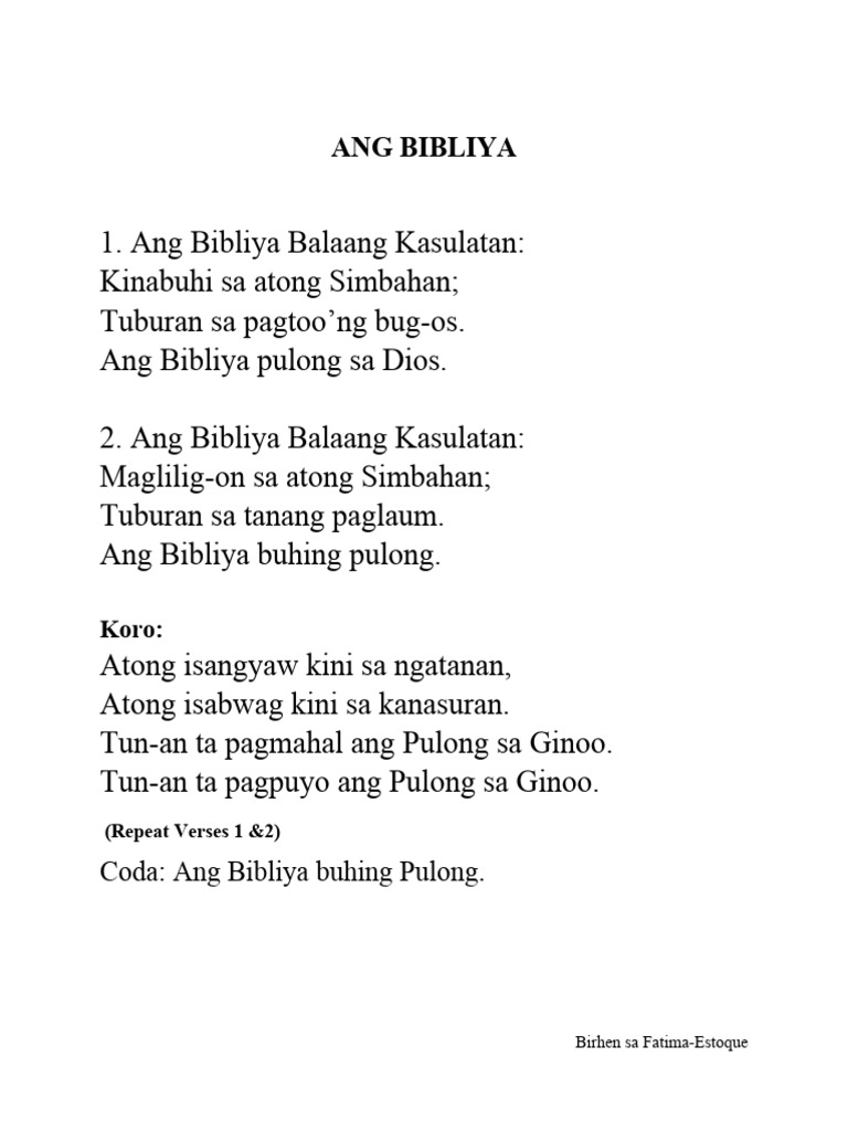 Ang Bibliya | PDF