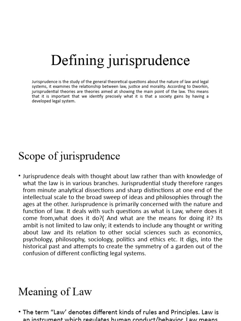 Understanding Jurisprudence and Law | PDF | Jurisprudence | Positivism
