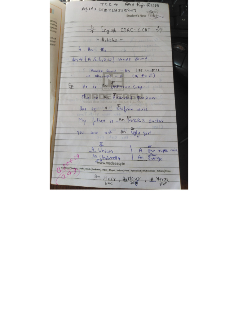 Cdac English Notes | PDF