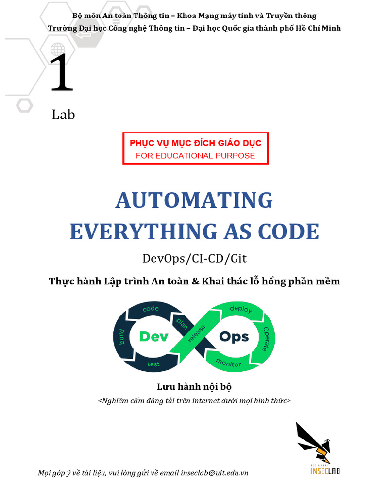 Lab 1 - Automating Everything As Code | PDF
