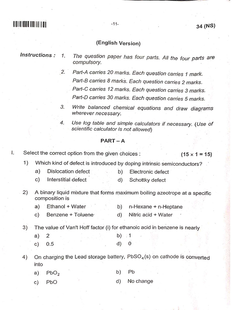 II PU Annual QP 2023 | PDF