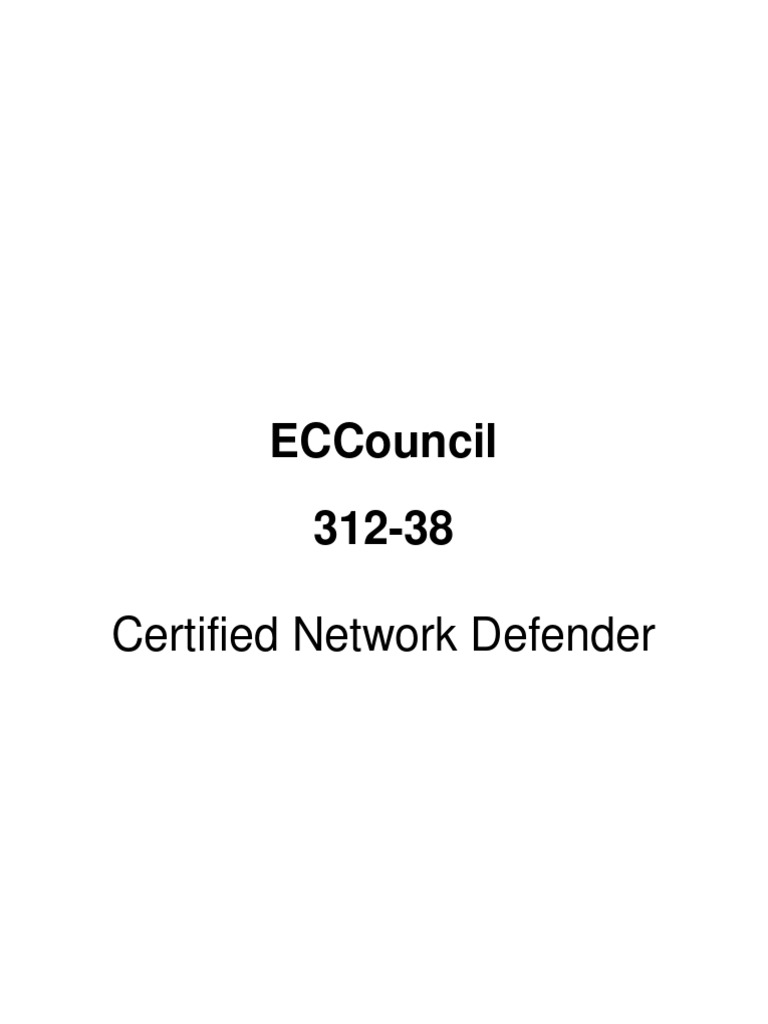 Eccouncil 312-38: Certified Network Defender | PDF | Computer Network | Computing