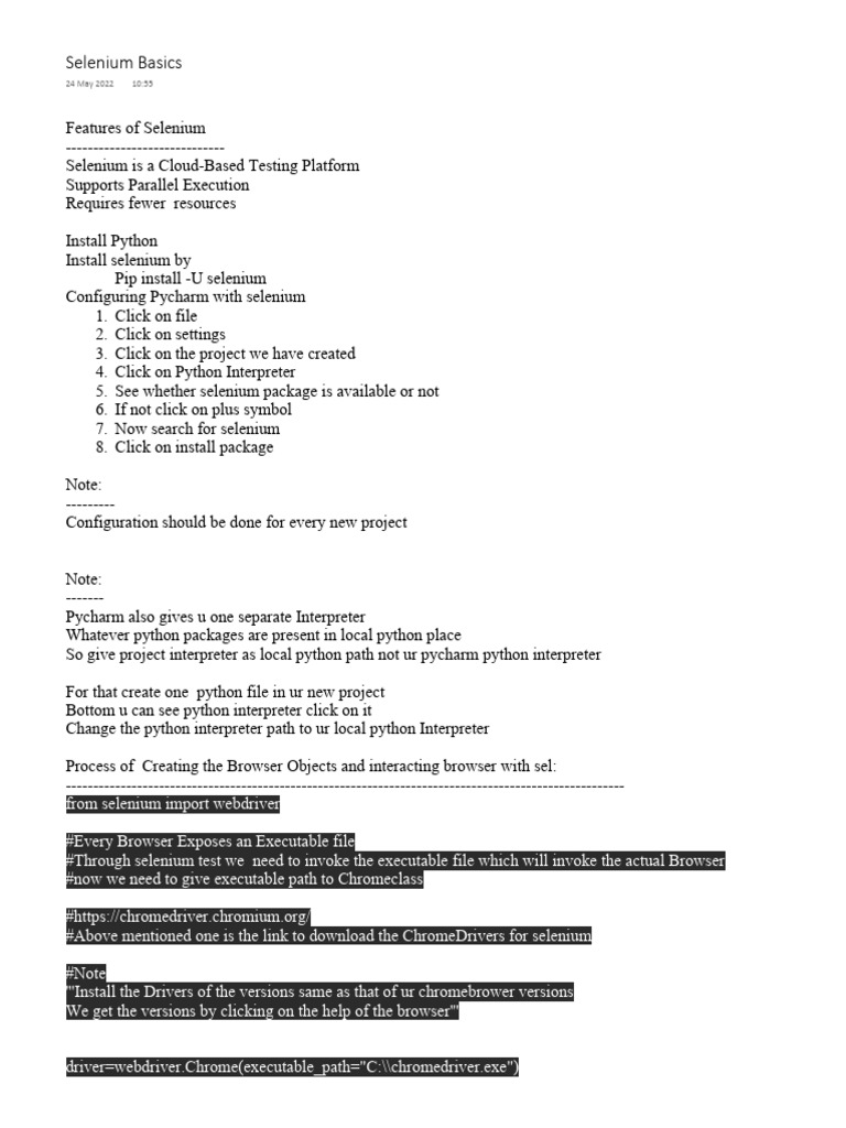 Selenium | PDF | X Path | Selenium (Software) Selenium | PDF | X Path | Selenium (Software)