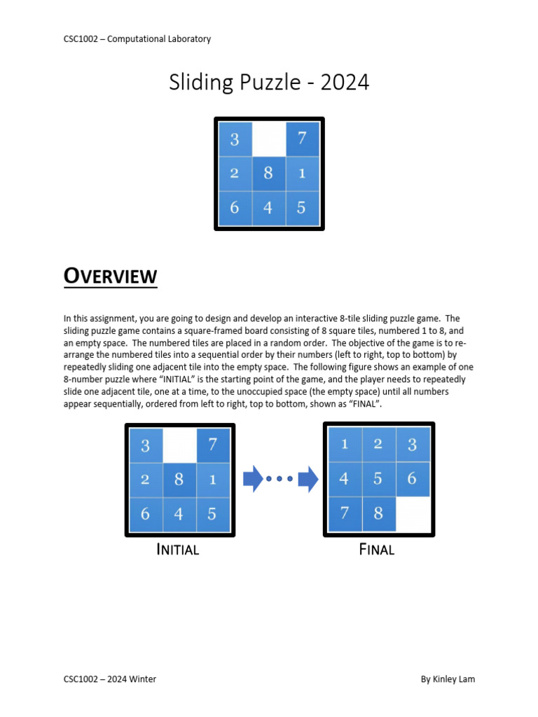 Sliding Puzzle 2024 | PDF | Computer Program | Programming