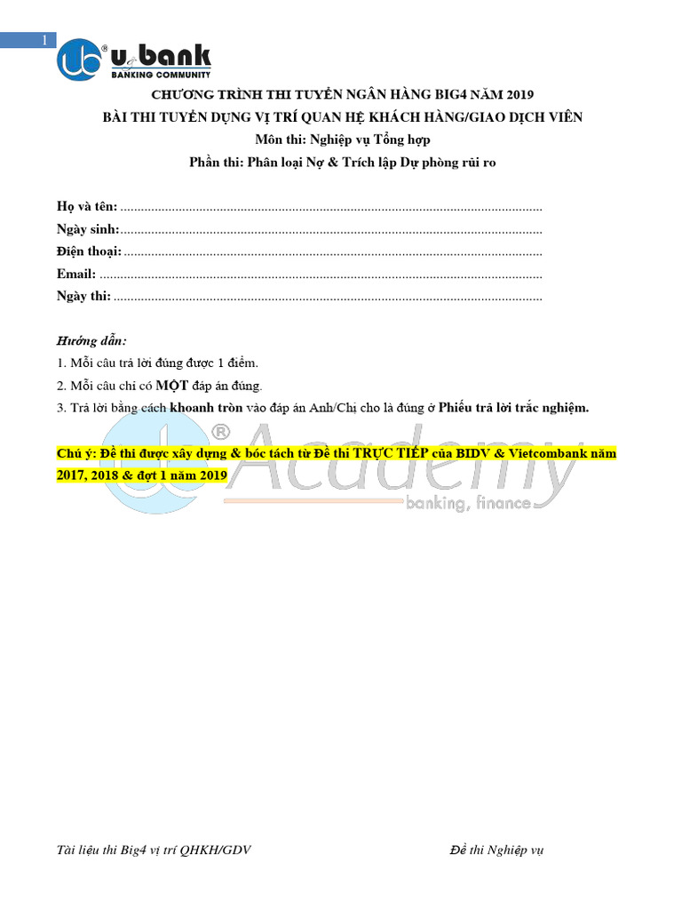 (Edus365) PHAN LOAI NO - DAP AN EASY BIG4 | PDF