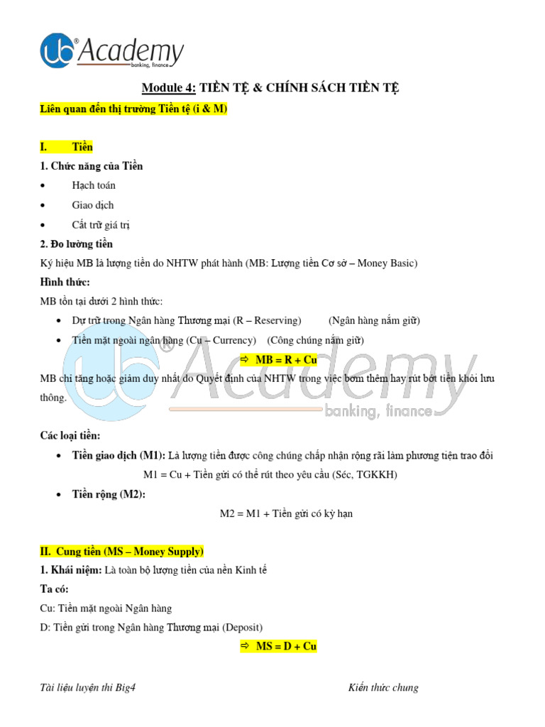(Edus365) Easy Big4 - KTC - Module 4 Dap An | PDF