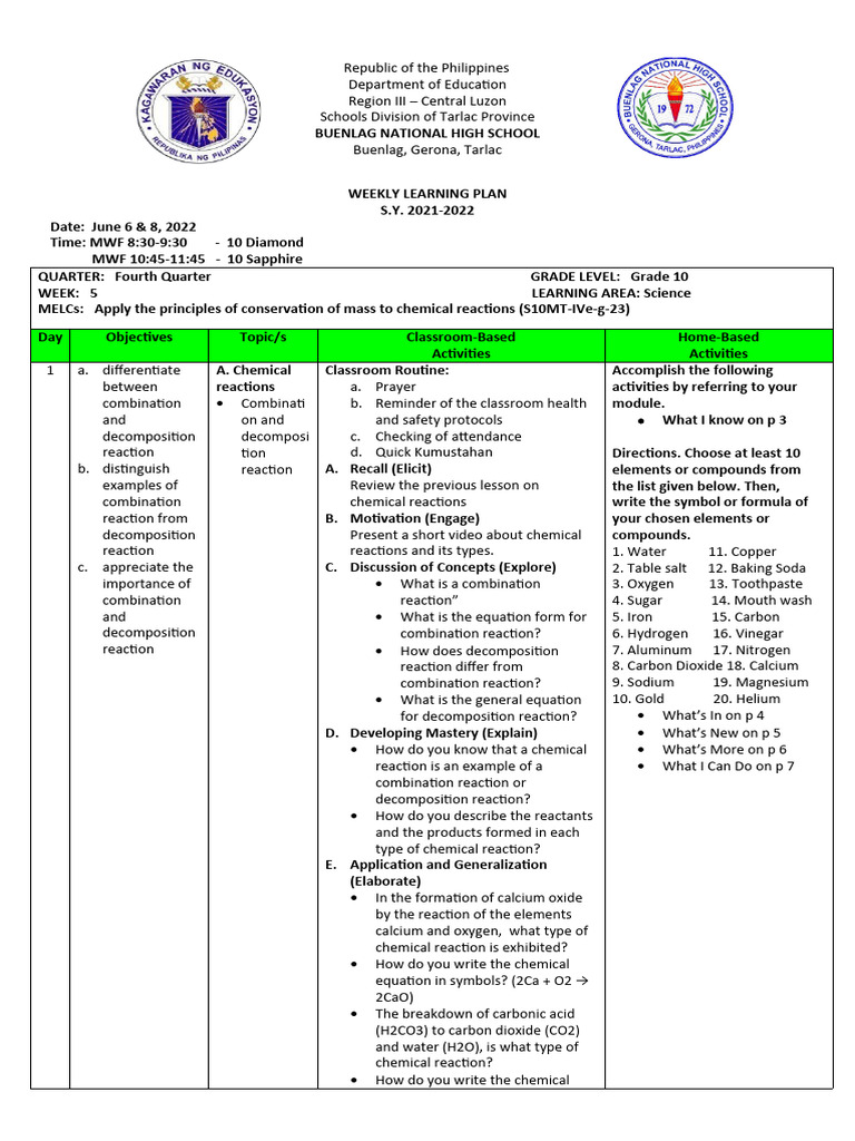 4 WLP 10 | PDF | Chemical Reactions | Oxide