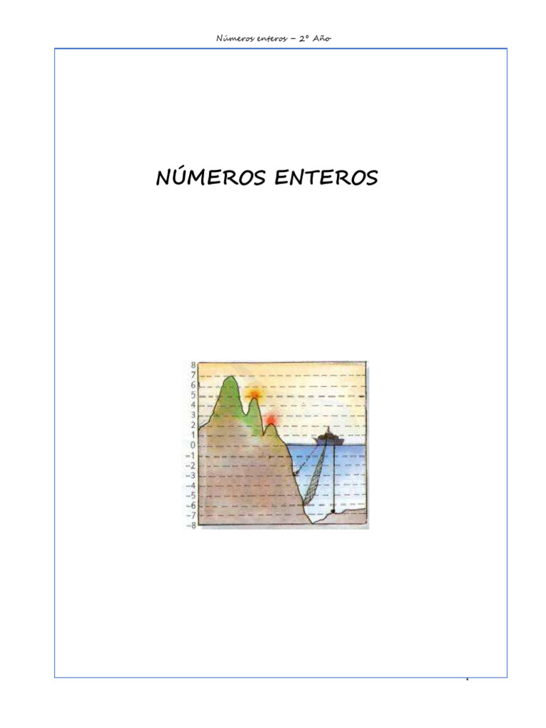 NÚMEROS ENTEROS | PDF | Entero | Sustracción