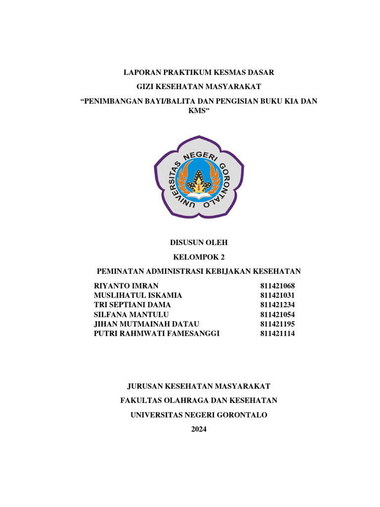 Kel.2 Akk. Laprak. Kegiatan 5 Gizi Kesmas | PDF