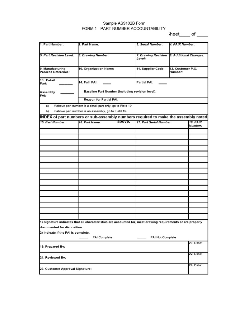 AS9102B GuthCAD Template | PDF | Computing | Systems Engineering