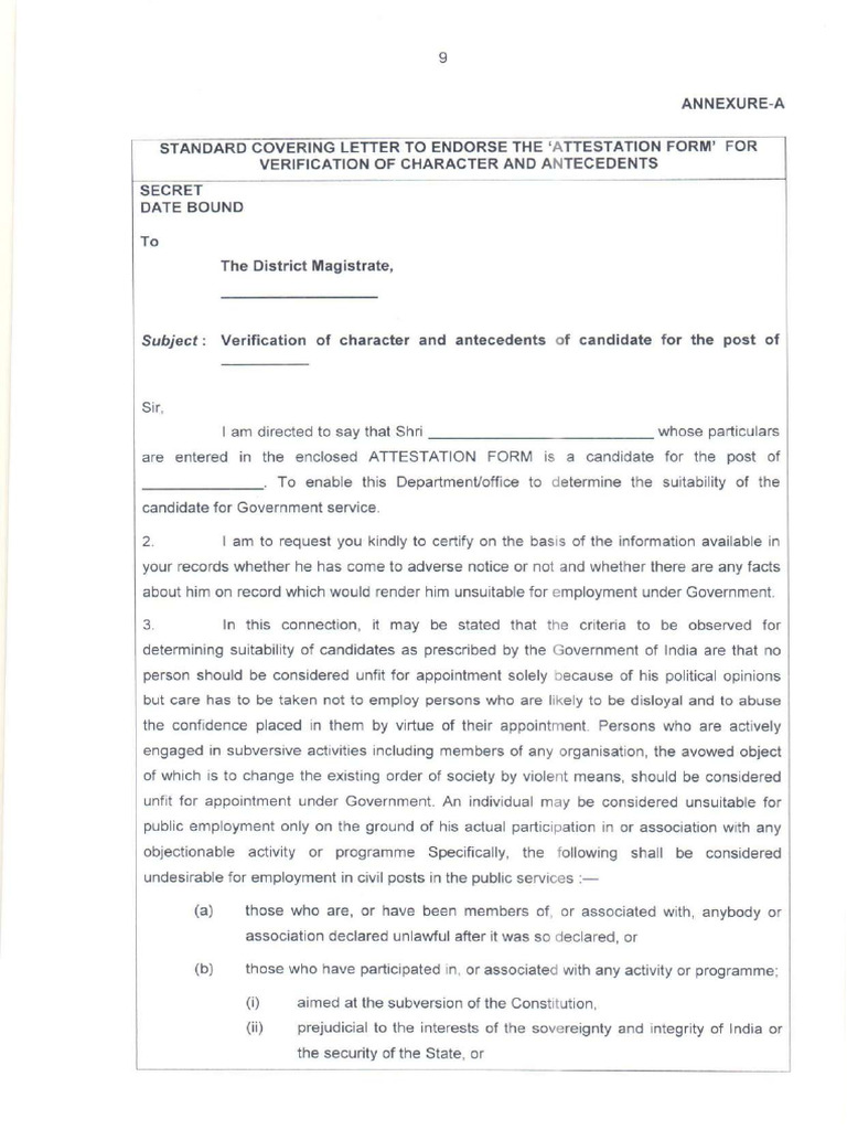Verification Annexure | PDF