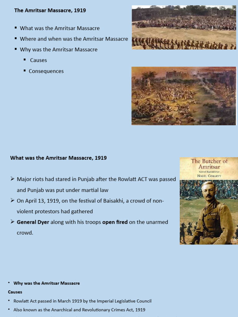 Amritsar Massacre Overview, 1919 | PDF | Politics