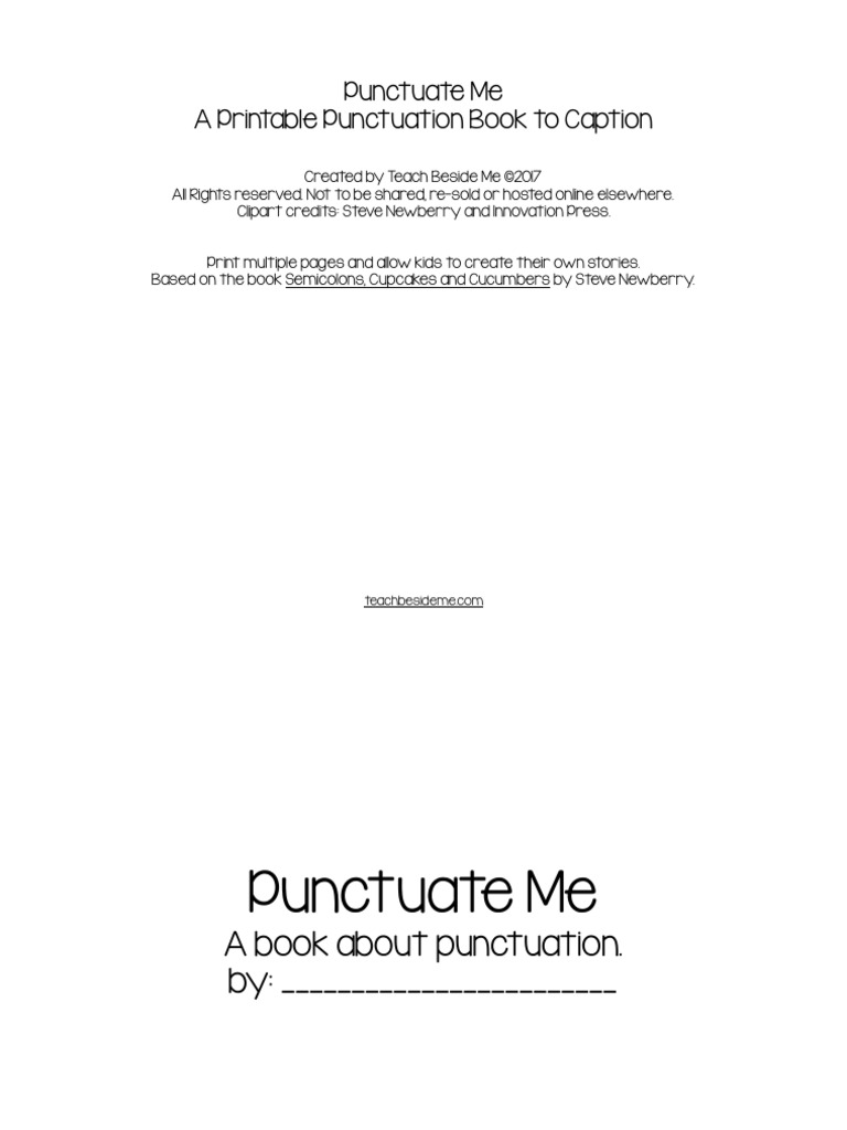 Punctuation Book For Kids | PDF