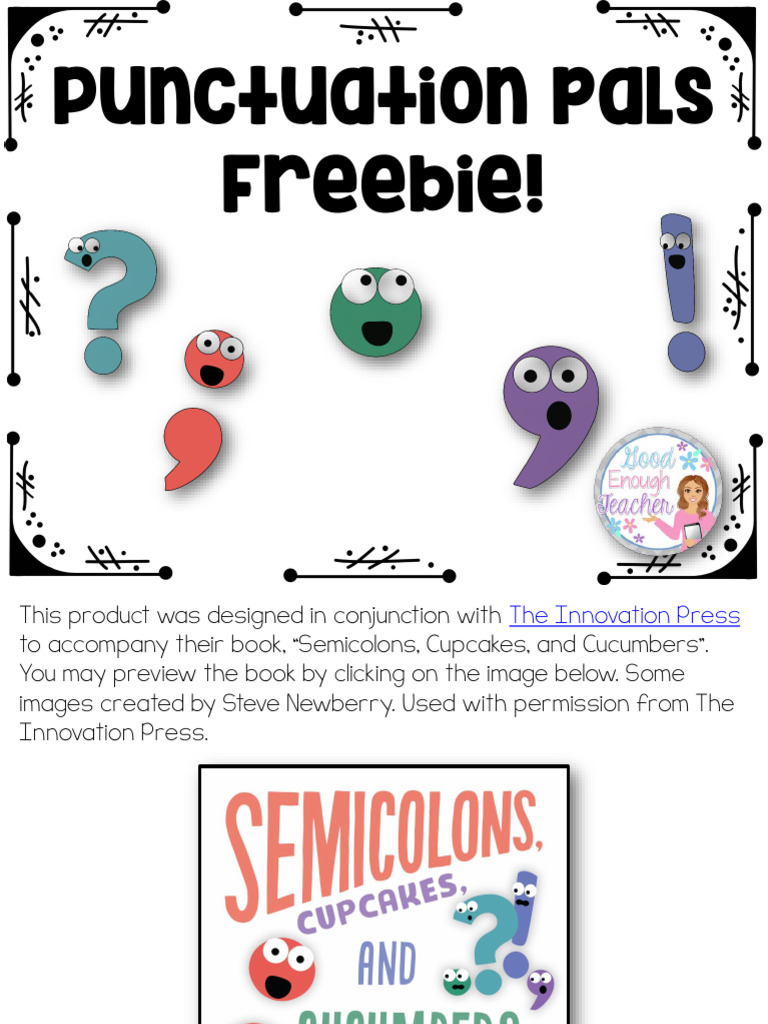 Punctuation Pals Freebie! | PDF | Punctuation | Copyright