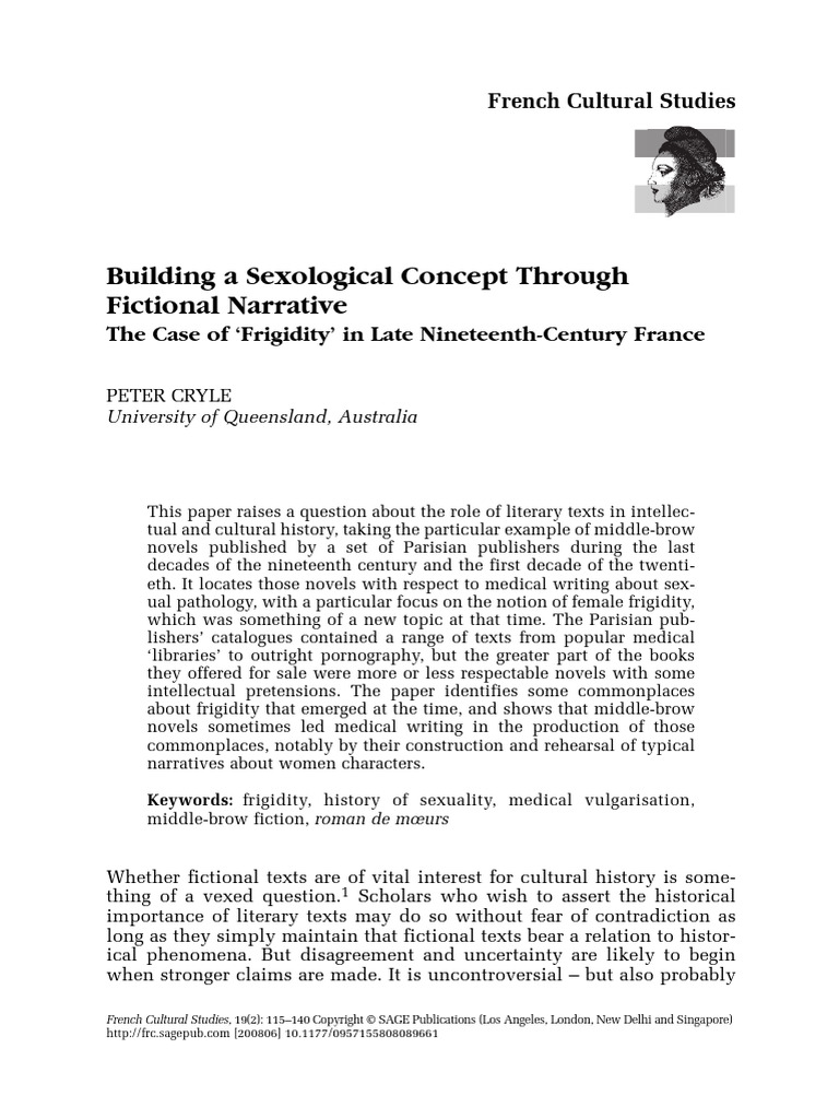 Cryle 2008 Building A Sexological Concept Through Fictional Narrative ...