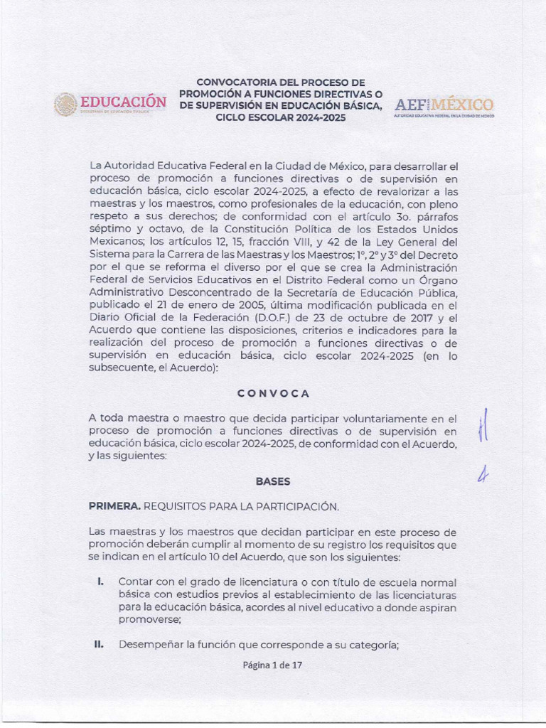 Convocatoria Promocion Vertical 2024 2025 | PDF