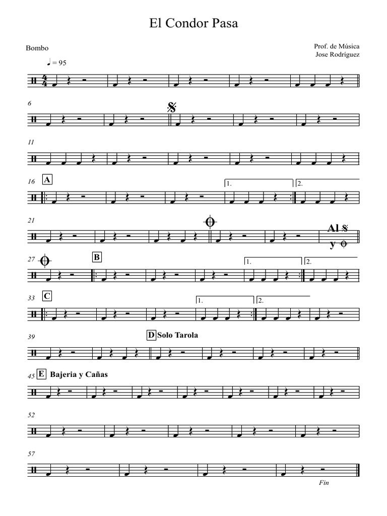 El Condor Pasa - Bombo | PDF