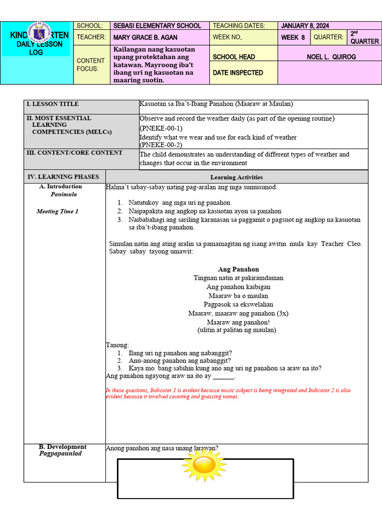 KINDER CO2 Q2 Week 8 | PDF
