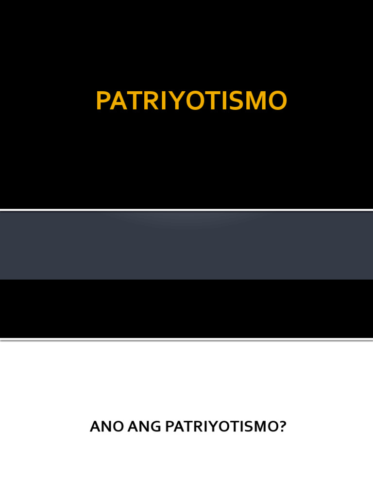 Patriyotismo | PDF