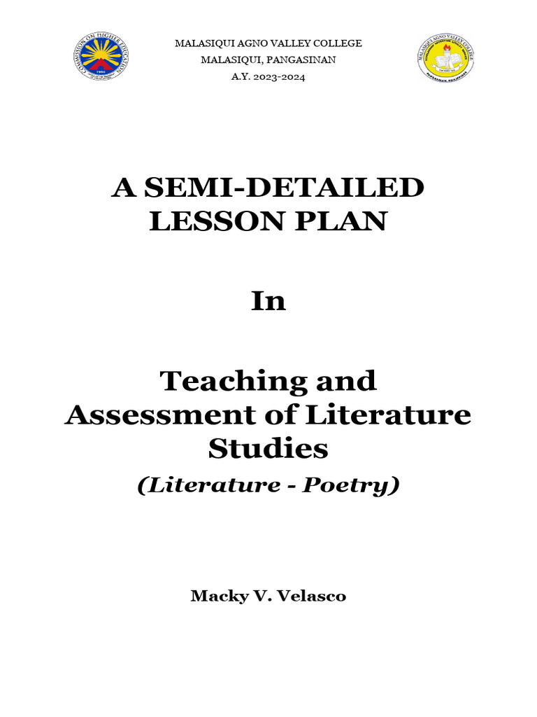 Semi Detailed Lesson Plan | PDF | Lesson Plan | Learning