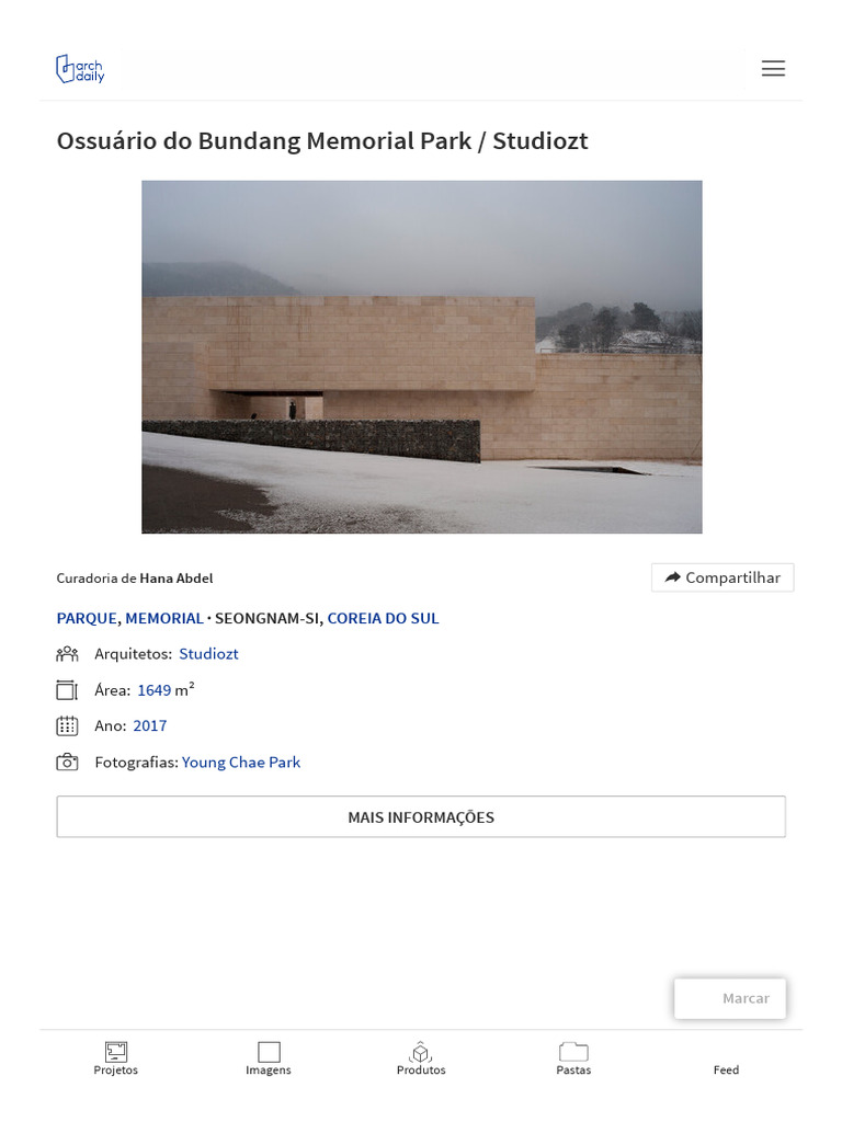 Ossuário Do Bundang Memorial Park - Studiozt - ArchDaily Brasil | PDF ...