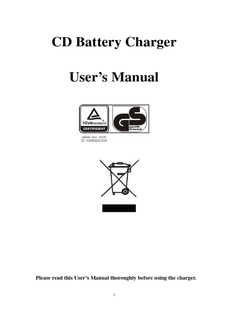 Brukermanual Til Batterilader 12 - 24 V | PDF | Battery Charger | Electrical Connector