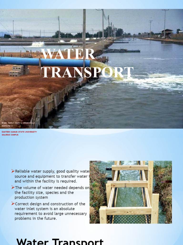 Water Transport Systems in Aquaculture | PDF | Valve | Pipe (Fluid ...