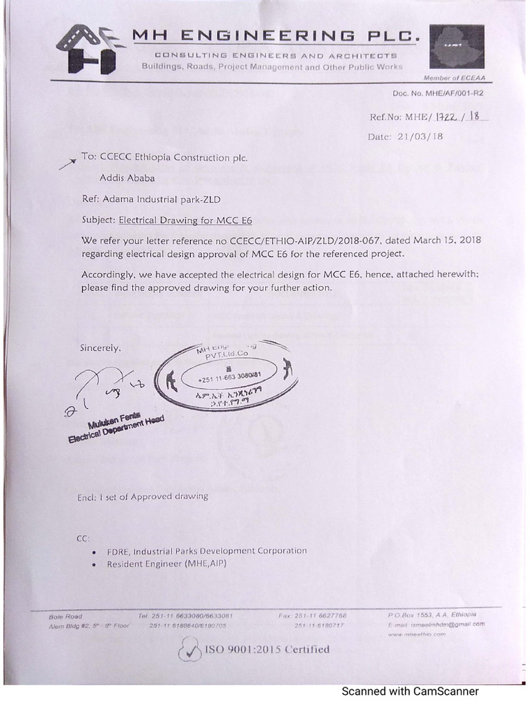 Electrical Drawing For MCC E6-6 | PDF