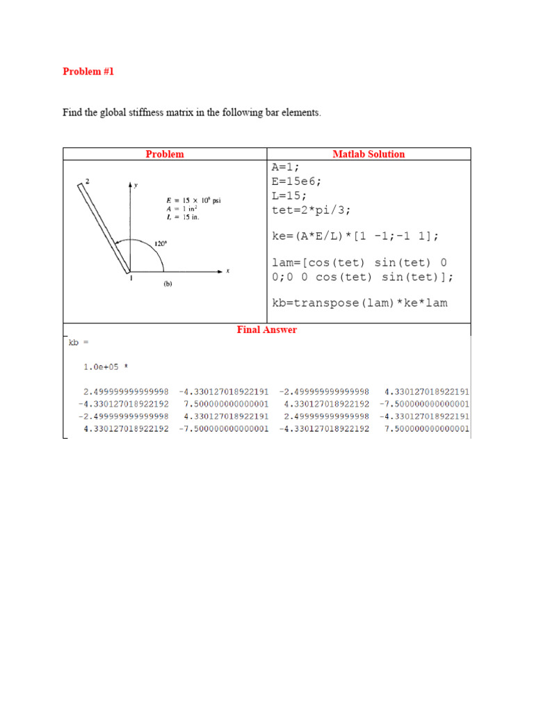 Solution #2 | PDF | Matrix (Mathematics) | Mathematical Concepts