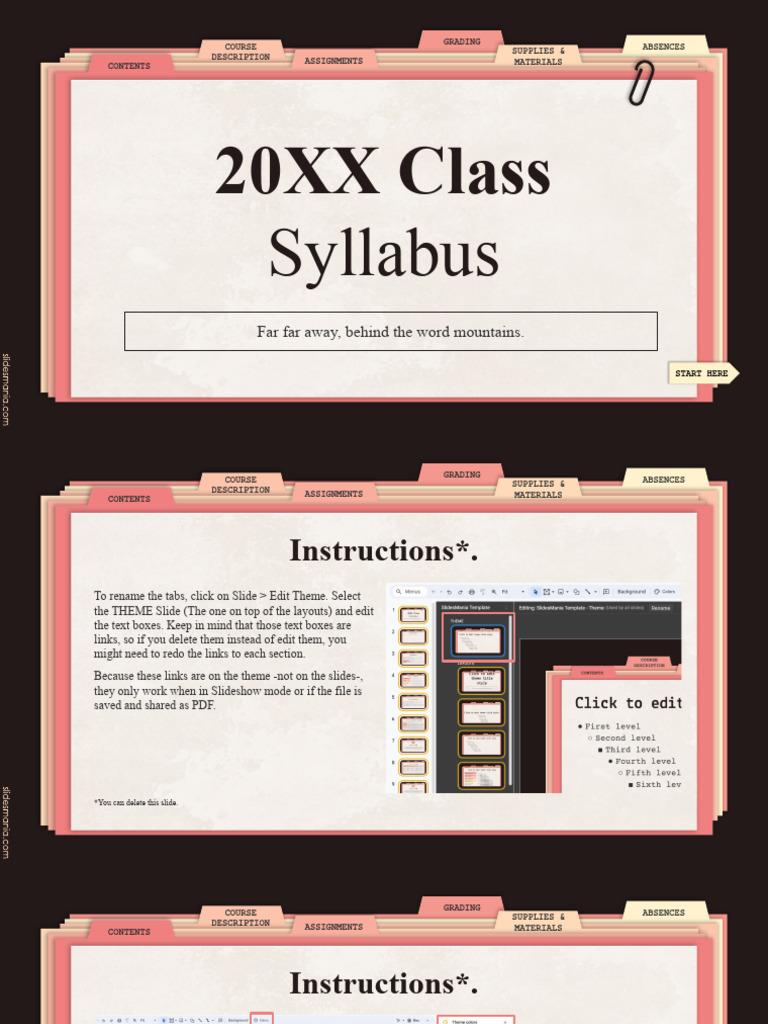 20XX Class Syllabus SlidesMania | PDF
