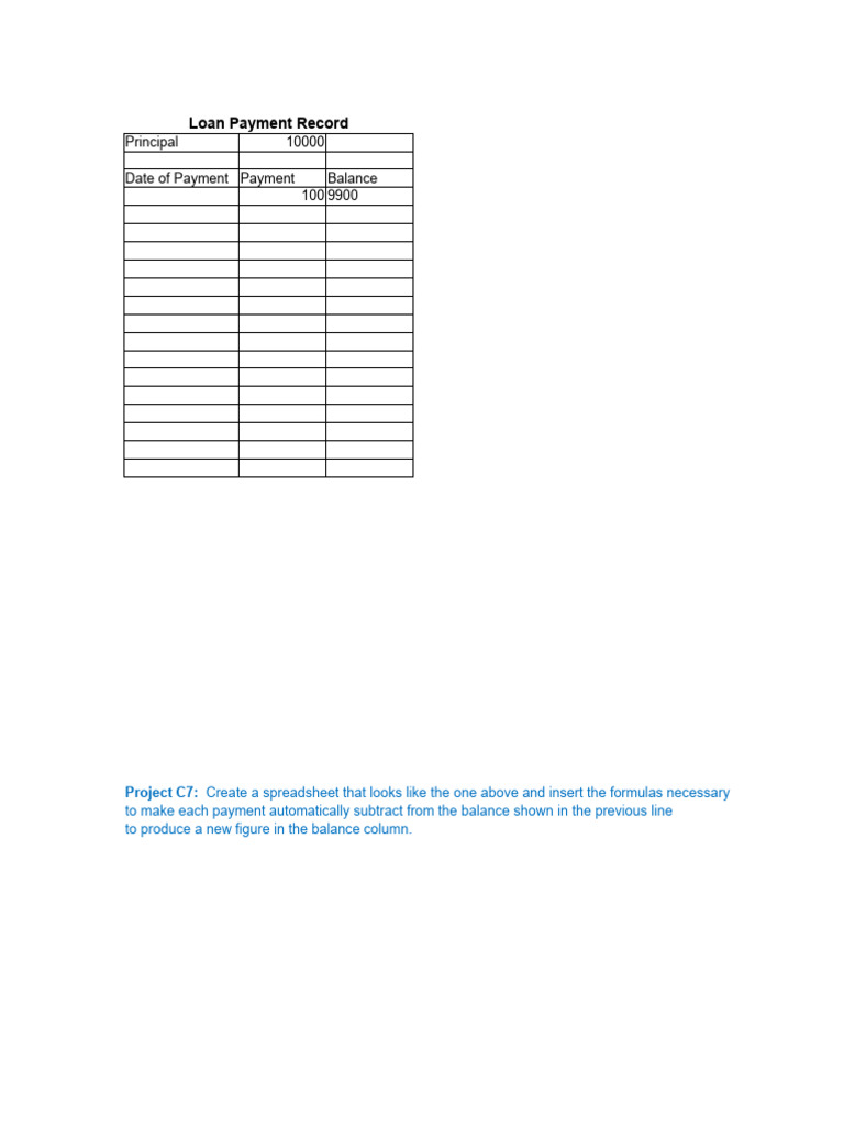 Excel Project c7 | PDF