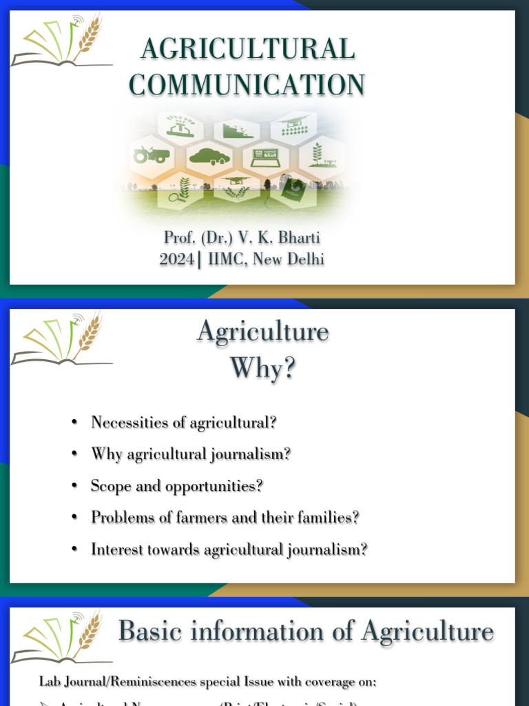 Agricultural Communication PPT 01032024 - 240304 - 114919 | PDF | Agriculture | Green Revolution
